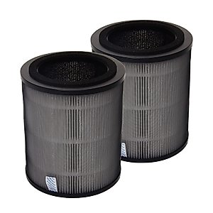 PUREBURG JF100 True HEPA Replacement Filters Compatible with Jafända JF100 Jafanda Air Purifier, Part Number JF100-RF, H13 3-IN-1 3-Stage Filtration Activated Carbon Air Clean VOCs Odor,2-Pack