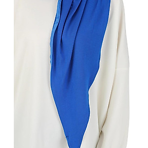 Prien Zippered Instant Hijab For Women, Muslim Prayer Scarf, Long Turban Girls, Abaya, Jersey Islamic Dress Undercap Khimar (Saxe Blue)