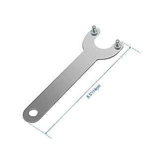 Pro-Parts 5/8"-11 Grinder Backing Flange and Lock Nut Set Angle Wrench Spanner Metal for Bosch Dewalt Black replaces 224399-1 193465-4 224568-4