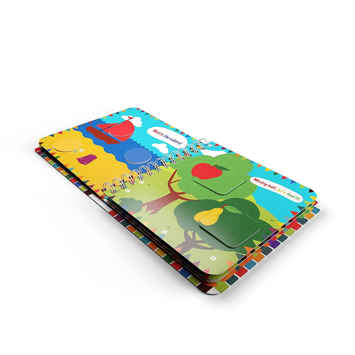 Stick IT Smart Montessori Busy Book for Toddlers, Preschool Educational Learning, Autism Sensory Learning Toy, Kindergarten Learning Activities, Anti-Cutting Edge