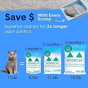 Boxie Gently Scented Cat Litter, Lightweight 30-Day Odor Control, Clumping, 11.5lb