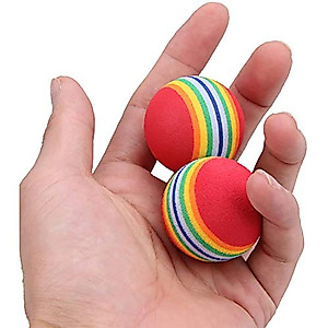 Bepets 12PCS Foam Balls for Cats, Colorful Rainbow Ball Cat Toy Sponge Ball Cat Toy Ball Soft Pet Ball Toy for Cat Puppy Kitty