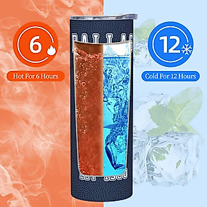 Ultrexo Dallas Tumblers Cup Insulation Travel Stainless Steel Mug Navy