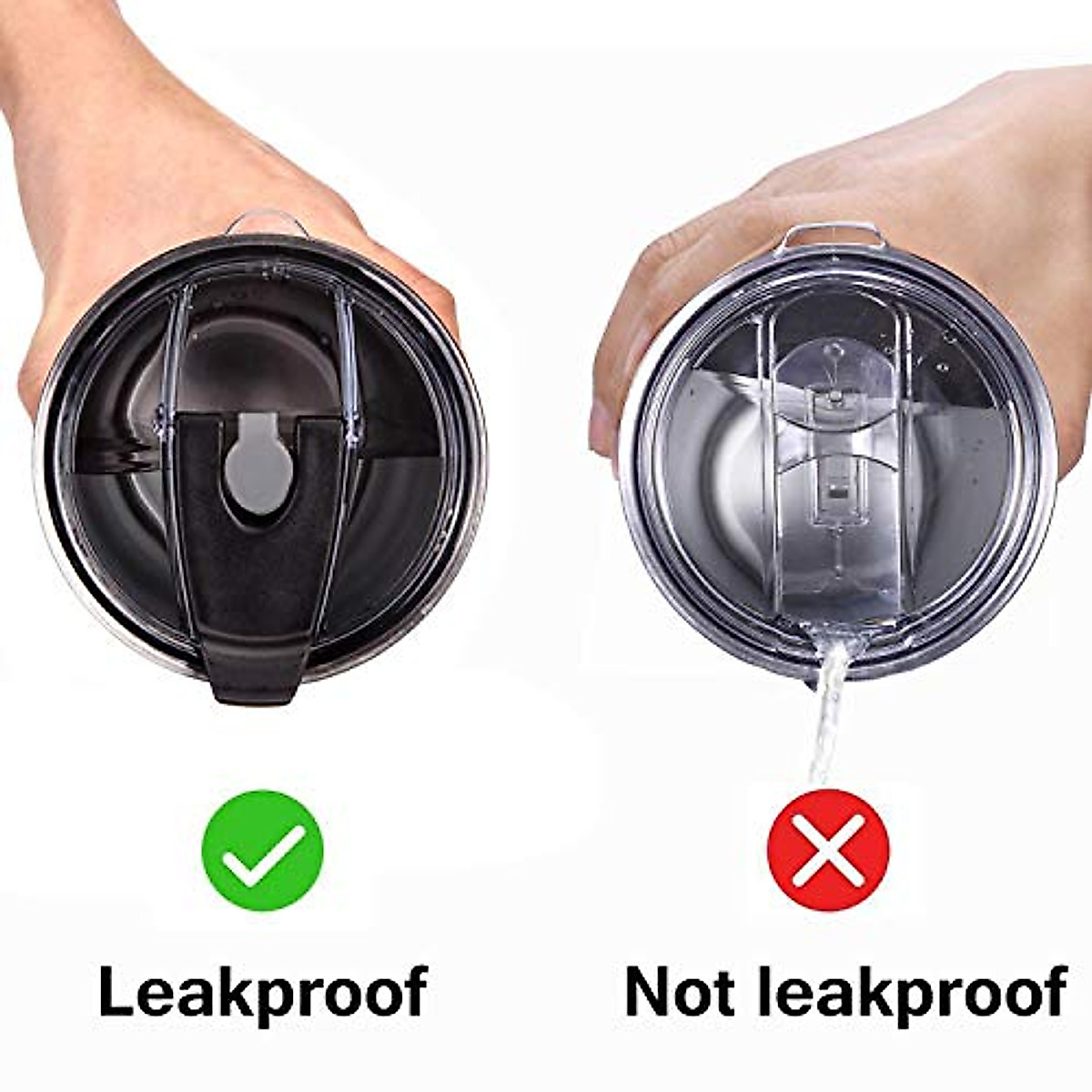 16oz Tumbler Replacement Lids,4 Pack Spill Proof and Splash Resistant Lids,Leak Proof Tumbler Replacement Covers,No Leak Cups Lids Covers for Rambler, Ozark Trail,Yeti