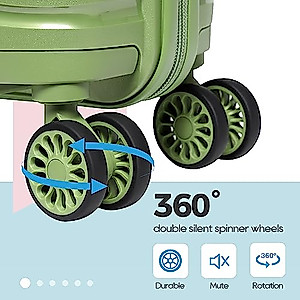 Melalenia Luggage Carry On Suitcase Sets, Expandable PP Hard Shell Suitcase with Spinner Wheels,Travel Luggage with TSA Locks 22x14x9 Airline Approved