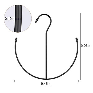 Smunijon hat Hanger hat Organizer for Closet hat Hangers for Closet Set of 2 hat Holder for Closet Baseball hat Storage Organizer Black