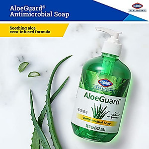Clorox Healthcare AloeGuard Antimicrobial Soap 18 Ounce Antimicrobial Hand Soap from for Healthcare Professionals | Hand Soap for Everyday Use with Aloe Vera to Soothe & Moisturize Hands
