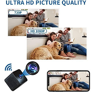 Spy Hidden Camera Wireless Mini WiFi Camera Home Small Security Camera Nanny Cam with Night Vision Motion Sensor for Indoor Outdoor with App for Cellphone Dog Camera with Battery Surveillance Cameras