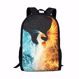 Phoenix Printed Bookbags Girls Unique Bookbags Primary School Bag Lightweight Backpack