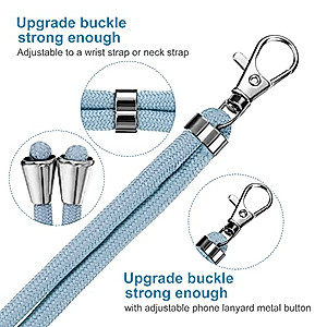 6 Pieces Phone Lanyard Neck Nylon Cell Phone Lanyard Crossbody Adjustable Universal Strap Detachable Safety Pad Compatible (Fresh Color)