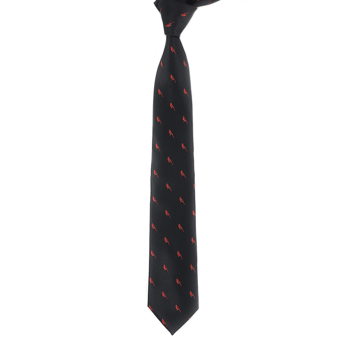 MENDEPOT Red Birds Pattern Necktie With Gift Box Northern Cardinal Pattern Tie