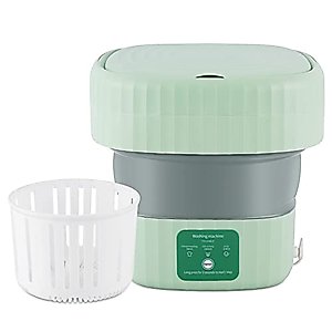 Meticuloso Portable Washing Machine, Foldable Mini Washer, Small Washer for Underwear, Socks, Baby Clothes, Towels, Delicate Items, in Apartment, Dorm, Camping, Trips and RVs