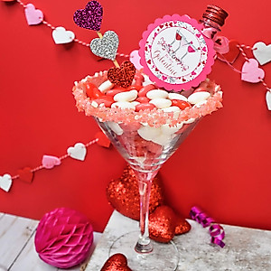 Gal Pal Girlfriend Galentine Valentine Party Favor Sticker Labels for Women, 40 2" Party Circle Stickers by AmandaCreation, Great for Classroom Valentines, Envelope Seals, Gifts & Treats