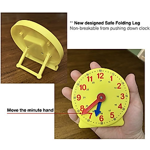 CM Wealth Learning Clock for Kids, Student Learning Clocks, 12/24 Hours, Geared Clock, 4+Years, 2set