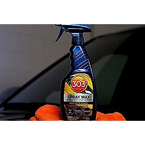303 Spray Wax - Quick And Easy Spray On Wax - Lasts Up To 90 Days - Use On Wet Or Dry Surfaces - Natural And Synthetic Protection - Carnauba Wax Formulation, 16 fl. oz. (30217CSR) Packaging May Vary