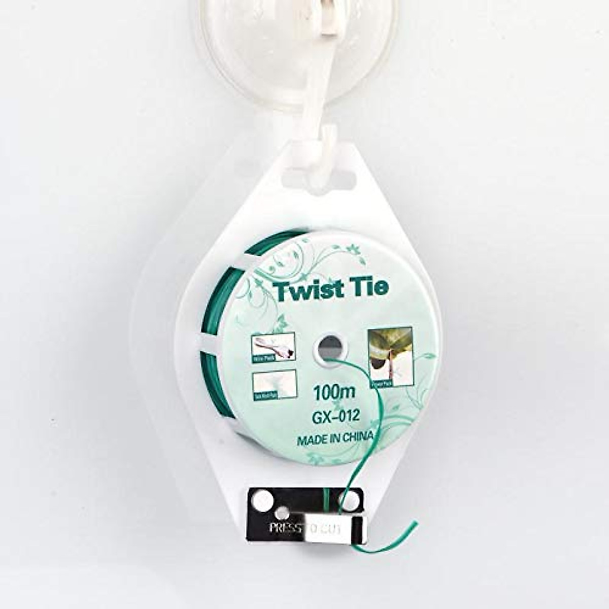 YDSL 328ft (100m) Twist Ties, Green Garden Plant Ties with Cutter for Gardening and Office Organization, Home