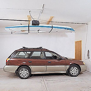 Hoister Direct 7806 - Overhead Storage Hoist for Jeep Top Removal, Truck Caps, Bikes, SUP, Dinghies, Canoes, Kayaks, Surfboards and More. Mount in Your Garage, Shop, Anywhere with a Ceiling.