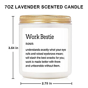 Work Bestie Gifts, Work Bestie Gifts for Women, Funny Birthday Gifts for Coworker, Bestie, Friends - Coworker, Moving Away, Going Away Gifts for Coworker, Bestie, Friends - Lavander Scented Candles