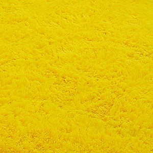 Amearea Premium Soft Fluffy Area Rug Modern Shag Carpet, 5' x 7', Fuzzy Plush Rugs for Living Room Bedroom Kids Room Home Decor, Nursery Non Slip Indoor Shaggy Carpets, Yellow