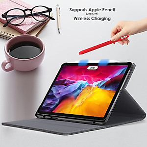 Ultra Thin Silicone Skin Cover Compatible with Apple Pencil 2nd Gen, Protective Silicone Case for iPad Pro 11 12.9 inch 2018 Pencil Case Shockproof Soft Silicone Sleeve(Dark Grey)