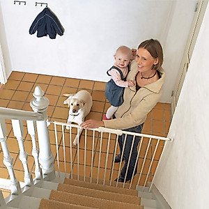 BabyDan Scandinavian Pet Design Extra Tall Wall Mounted Gate - White