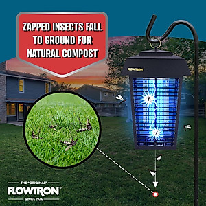 Flowtron Bug Zapper, 1 Acre of Outdoor Coverage with Powerful 40W Bulb & 5600V Instant Killing Grid with Mosquito Attractant Cartridge