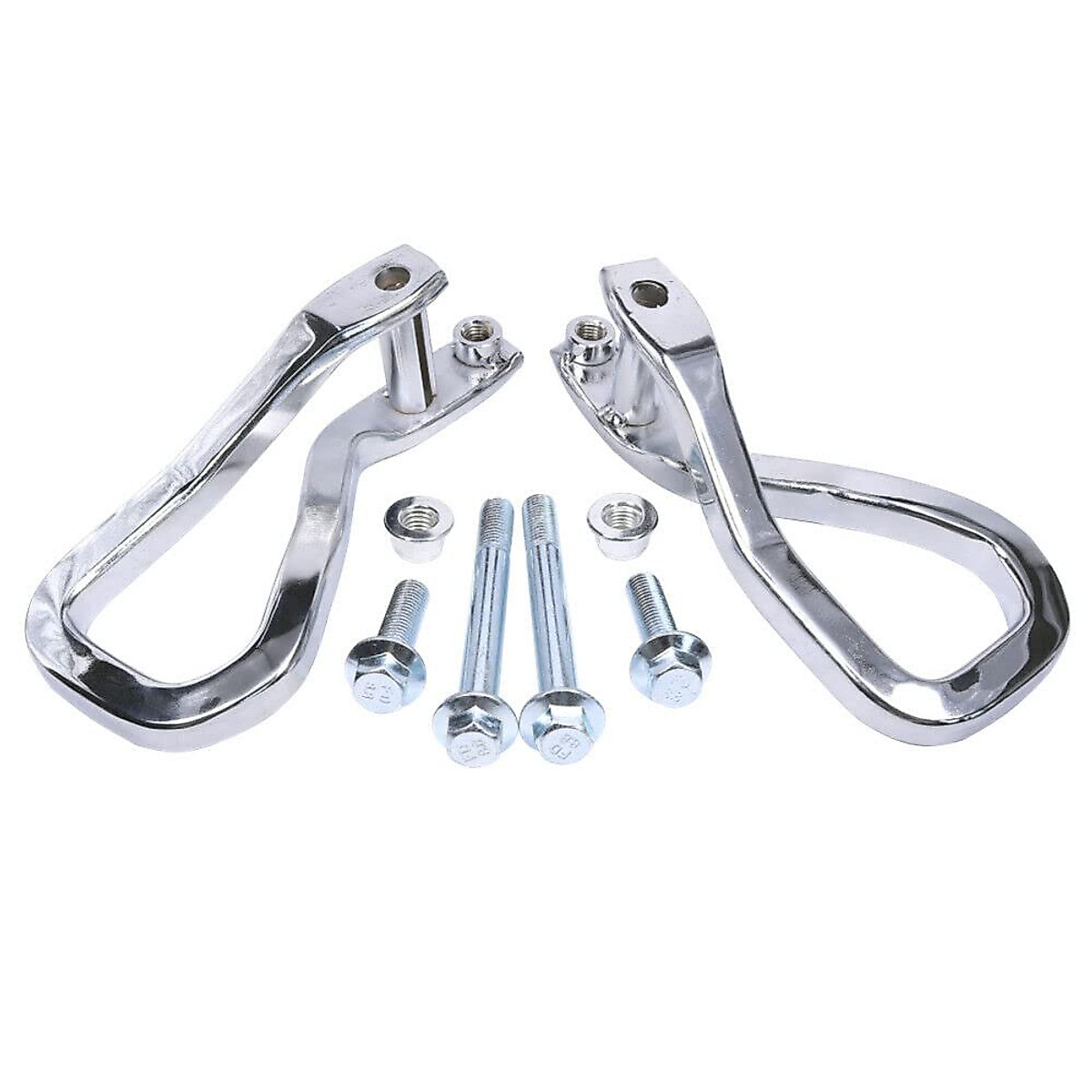 KRAZI Front Tow Recovery Hooks Chrome with Bolts