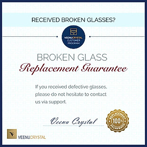 VC VEENU CRYSTAL Tumbler Glasses Set Of 2, Stemless Drinking Elegant Drinkware Glasses Set with Modern Lines, Dishwasher Safe, 100% Lead-Free Glass (16.9 Oz)