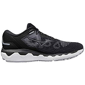 Mizuno Men's Wave Horizon 5 Running Shoe, Black/Lunar, 10