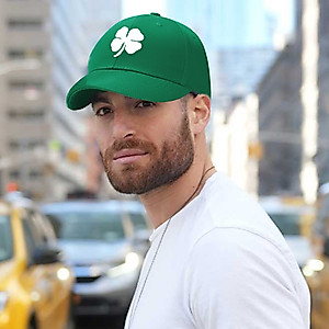 St. Patrick's Day Party Baseball Cap Ireland Irish Leaf Green Trucker Hat Four Leaf Clover Lucky Dad Caps 22.5"