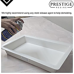 Epoxy Mold – 10 x 18 in≈ -River Table Reusable Molds - 3" Tall Solid HDPE 3/8" Thick Casting Reusable Mold for River Table, Charcuterie Board, Cutting Board, Size May Vary IE: 17 3/4 x 9 3/4 in