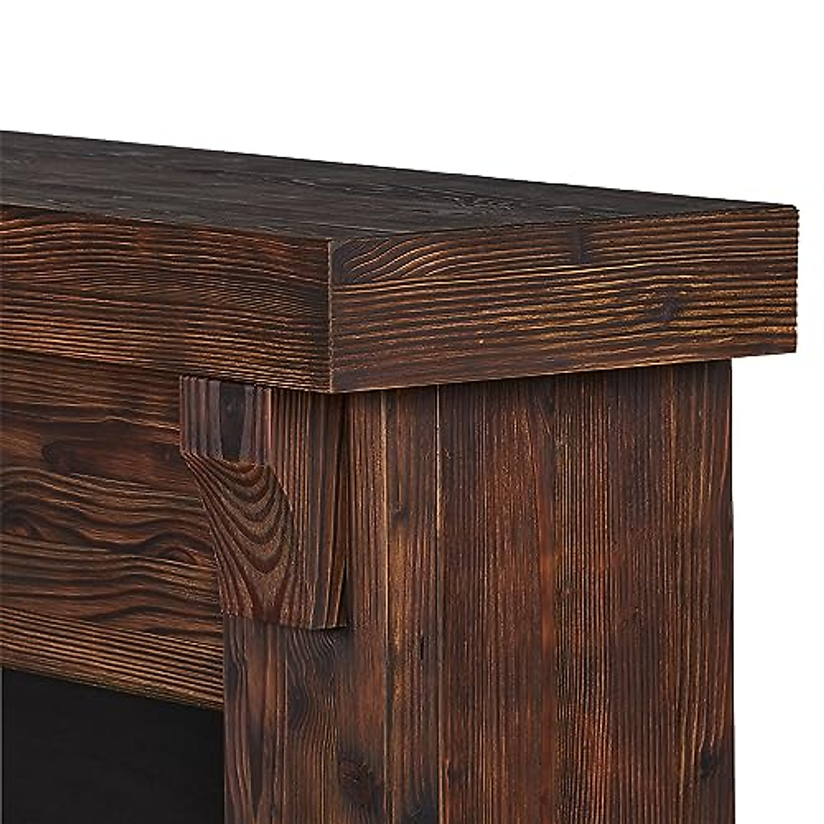 Real Flame Gunnison Grand Electric Fireplace with Remote Control - Realistic Infrared Fireplace - Traditional Brown Wood Indoor Fireplace (8700E-CHBW)