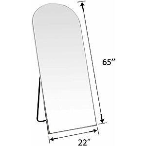 OBIOZZ Bedroom Floor Standing Mirror Arched Full Length Mirror Large Rectangle Mirror Hanging or Leaning Against Wall, Quality Material Full-Length Mirror