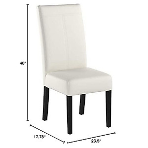 Christopher Knight Home Lissa PU Dining Chairs, 2-Pcs Set, Ivory