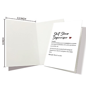 Nchigedy Funny Thank You Card for Supervisor, Hilarious Supervisor Leaving Card, Rude Birthday Card for Superior Boss