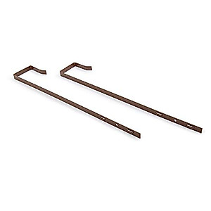 Truu Design Over-The-Door Classic Full Length Mirror,12 x 48 inches, Dark Wood, Wall Mounted Mirror, Large Body Mirror with Rectangular Framed for Bedroom Bathroom Living Room Décor