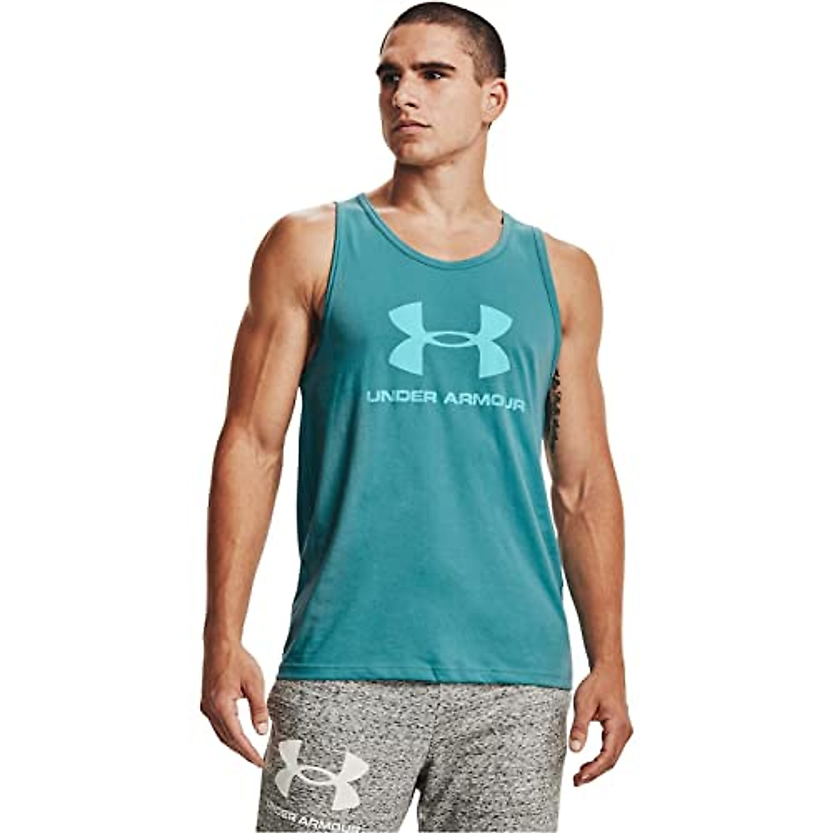 Under Armour Sportstyle Logo Tank, Cosmos (476)/Breeze, Small