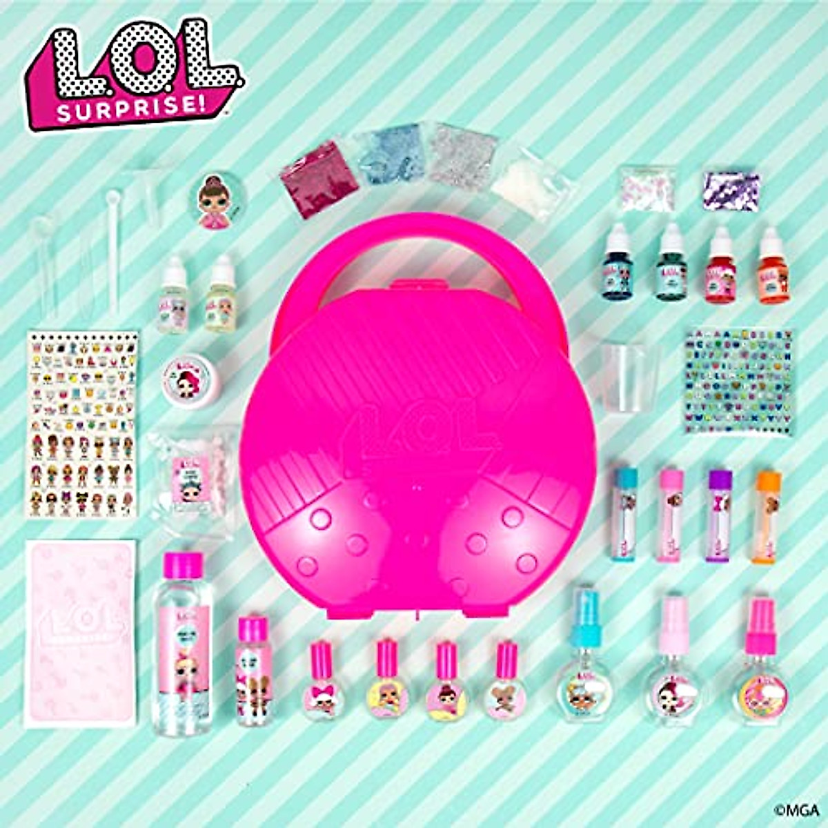L.O.L. Surprise! All-in-One Beauty Studio by Horizon Group USA, Explore 3 Craft Activities. Create DIY Lip Balms, Nail Art & perfumes. Stickers, Fragrances, Glitter & More Included.