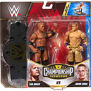 Mattel The Rock vs John Cena Championship Showdown 2-Pack 6-inch Action Figures Monday Night RAW Battle Pack for Ages 6 Years Old & Up