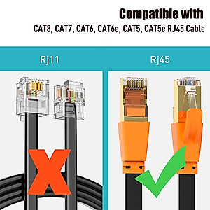 RJ45 Coupler, PLUSPOE 2 Pack Ethernet Cable Extender Inline LAN Connector Plugs for Cat5 Cat5e Cat6e Cat7 Cable, Female to Female (Black)
