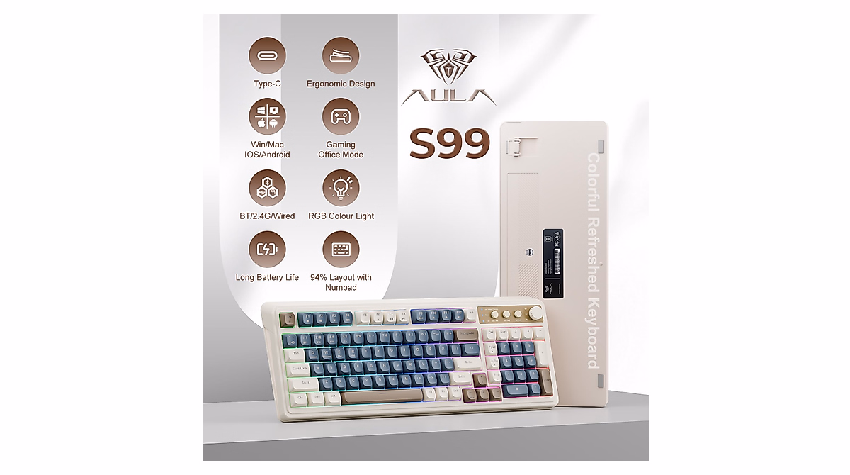 AULA 99 Wireless Keyboard - RGB Custom Gaming Keyboard