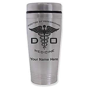 LaserGram 16oz Commuter Mug, DO Doctor of Osteopathic Medicine, Personalized Engraving Included