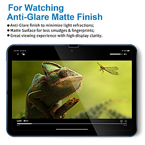 (3 Pack) Paper Screen Protector Compatible with iPad 10th Generation 2022 10.9inch, Anti Glare Matte Paper Screen Protector - Write, Draw & Sketch with Apple Pencil as Using on Paper