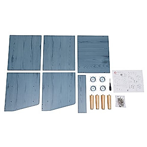 Small Bedroom Nightstand/Minimalist End Table/Side Table/Little Table - with 2 Open Storage Cabinets/Solid Wood Legs,Modern Bedside Night Stand for Bedroom, Living Room（Blue ）- Easy Assembly