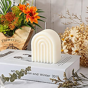 Arch Shaped Candles Aesthetic Candle Arch Trendy Candles Geometric Scented Candle Minimalist Decorative Candles Art Decorative Lavender Soy Wax Candle for Spa Yoga Birthday Gift Home Party Decor
