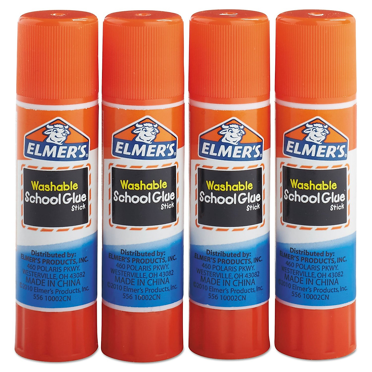 Elmer's All Purpose School Glue Sticks, Clear, Washable, 4 Pack, 0.24-ounce sticks