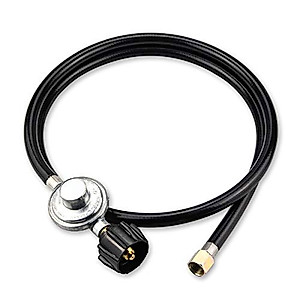 GASLAND 5FT Propane Regulator and Hose,Universal Grill Regulator Replacement for Weber, Charbroil, Nexgrill and More BBQ Appliances, Max 80,000 BTU, 3/8" Female Flare Nut, CSA Certification