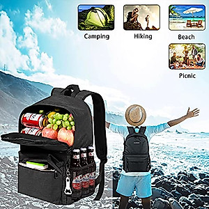 Cooler Backpack,42 Cans Insulated Backpack Cooler Leakproof Double Deck Cooler Bag for Men Women Picnic Fishing Hiking Camping Park Beach Lunch Backpack