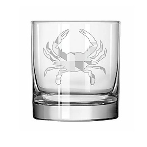 MIP 11 oz Rocks Whiskey Old Fashioned Glass Maryland Crab