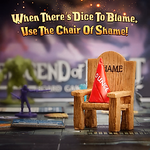 DND Dice Jail | Chair of Shame & Dunce Hat | Free Mystery Die | Great Accessories or Gift for Game Masters & Players in Your Party | Compatible with Dungeons & Dragons Tables | Fits Die Size D4-D20